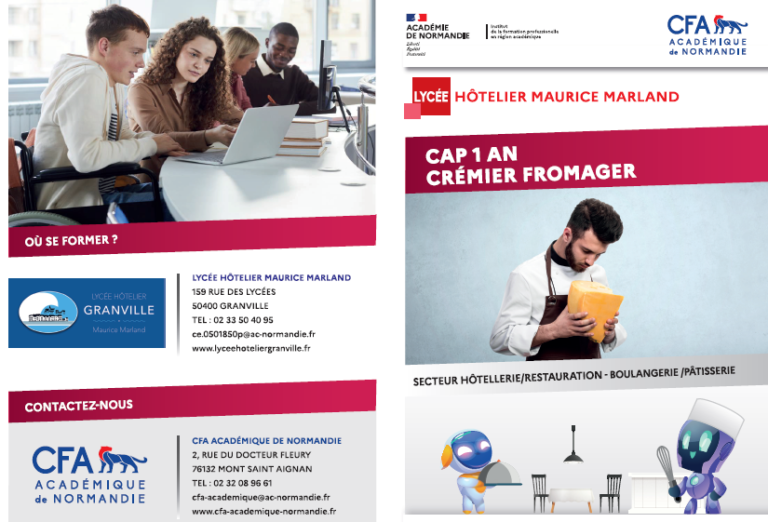 Ouverture d'un CAP Crémier-Fromager à la rentrée - Lycée Hôtelier Granville